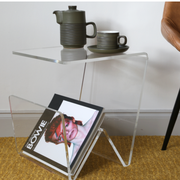 Table Magazine Stand Side Table With Magazine Rack | PresentTime